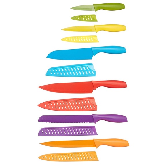 Amazon Basics | Kitchen | Amazon Basics Color Coded Kitchen Knife Set ...